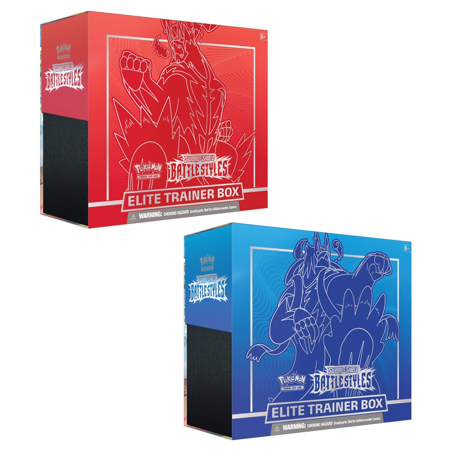 Pokemon Battle Styles Elite Trainer Boxes Red & Blue (set of 2) - Spicy ...